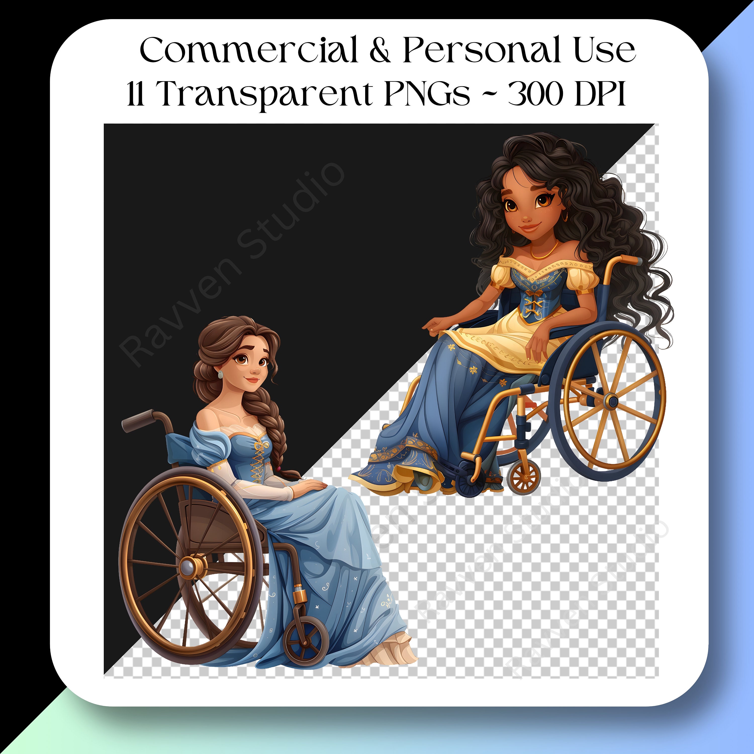 Wheelchair Princess Cartoon Clipart Special Needs Girl Clip Art POC ...