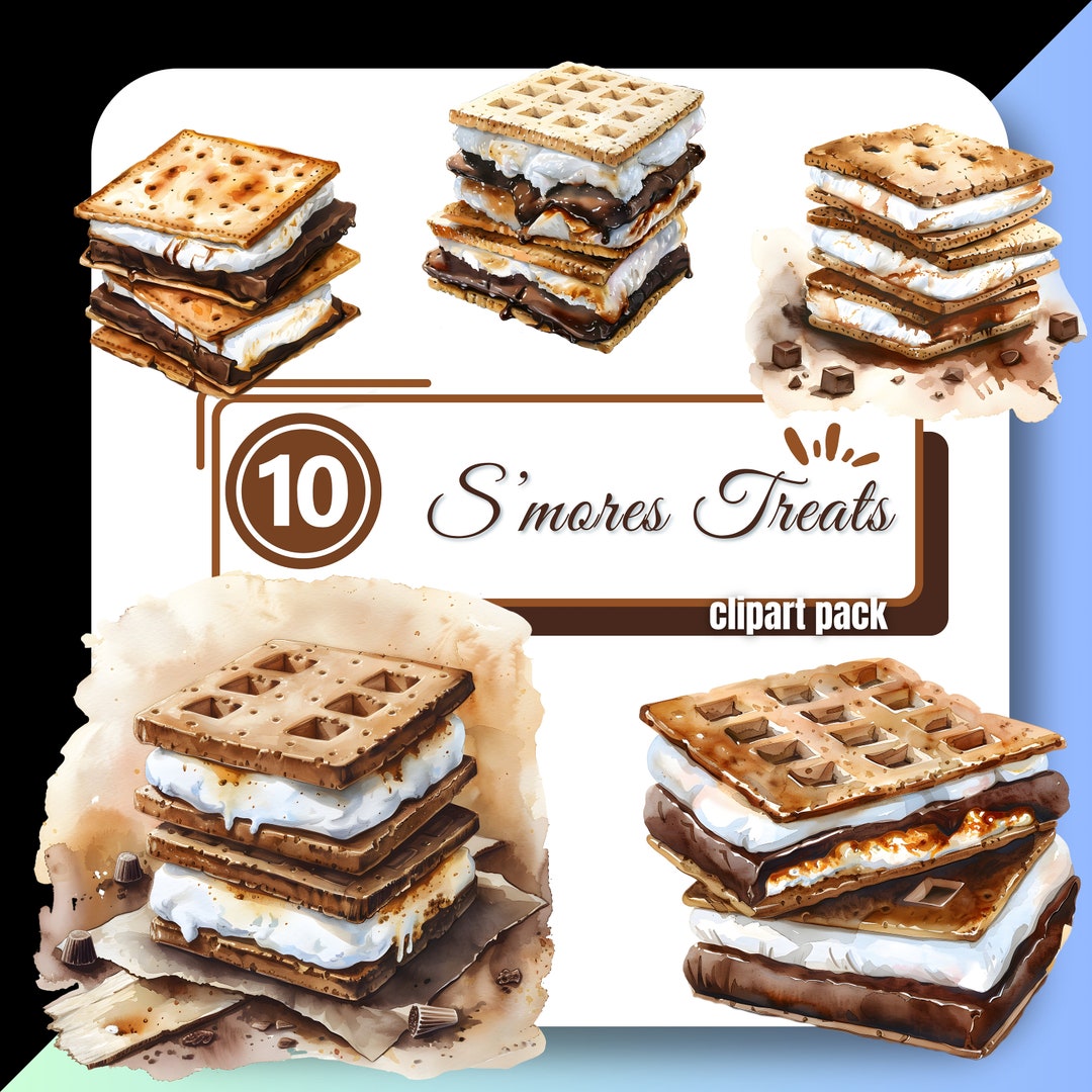 Camp Treat S'mores Clipart, Toasted Marshmallow Png, Smores Clip Art ...