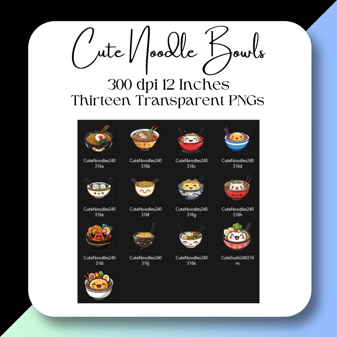Cute Kawaii Noodle Bowl Clipart, Cute Japanese Food Png, Digital ...