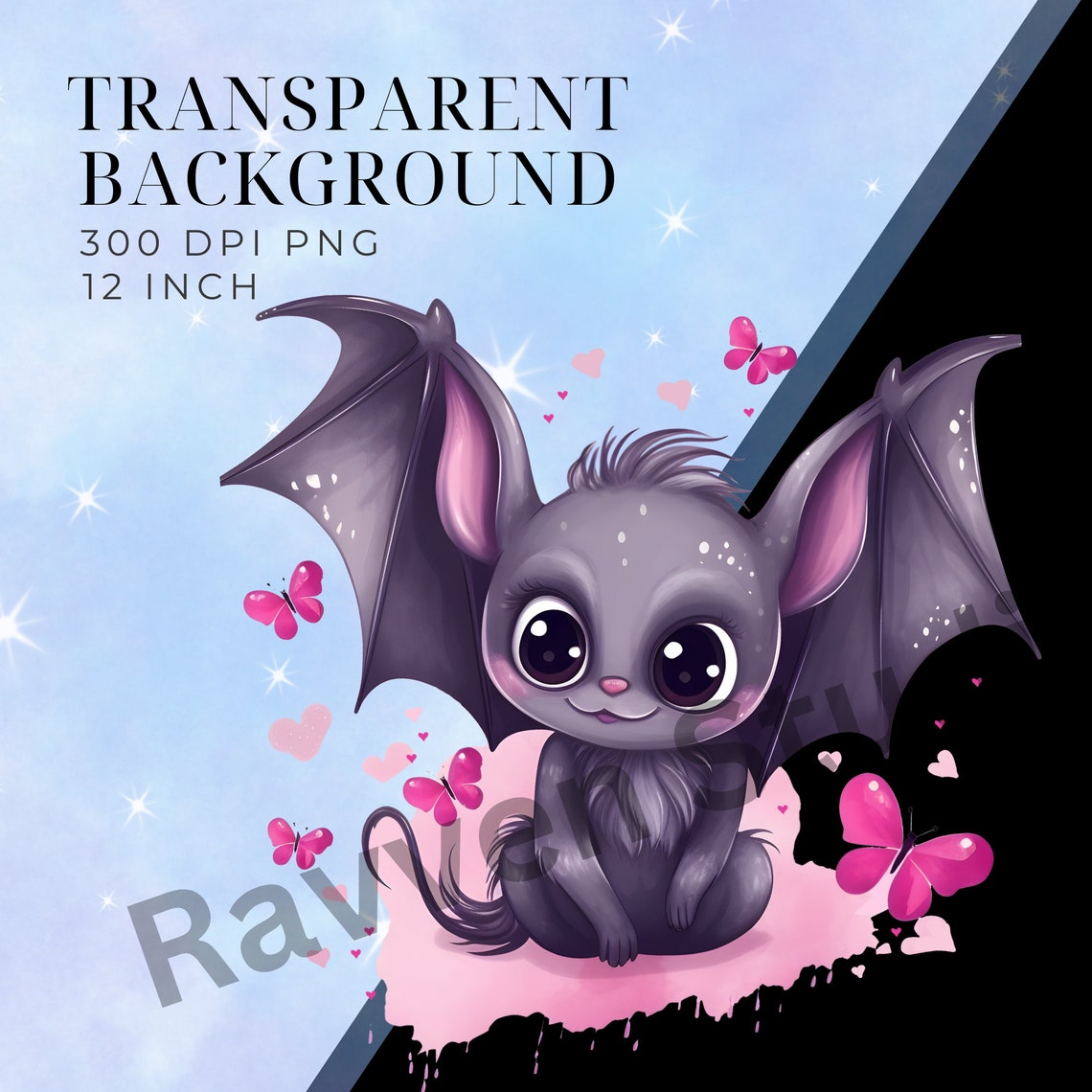 Little Pink Monsters Clipart Set Cute Fairy Bat Valentine Monsters ...