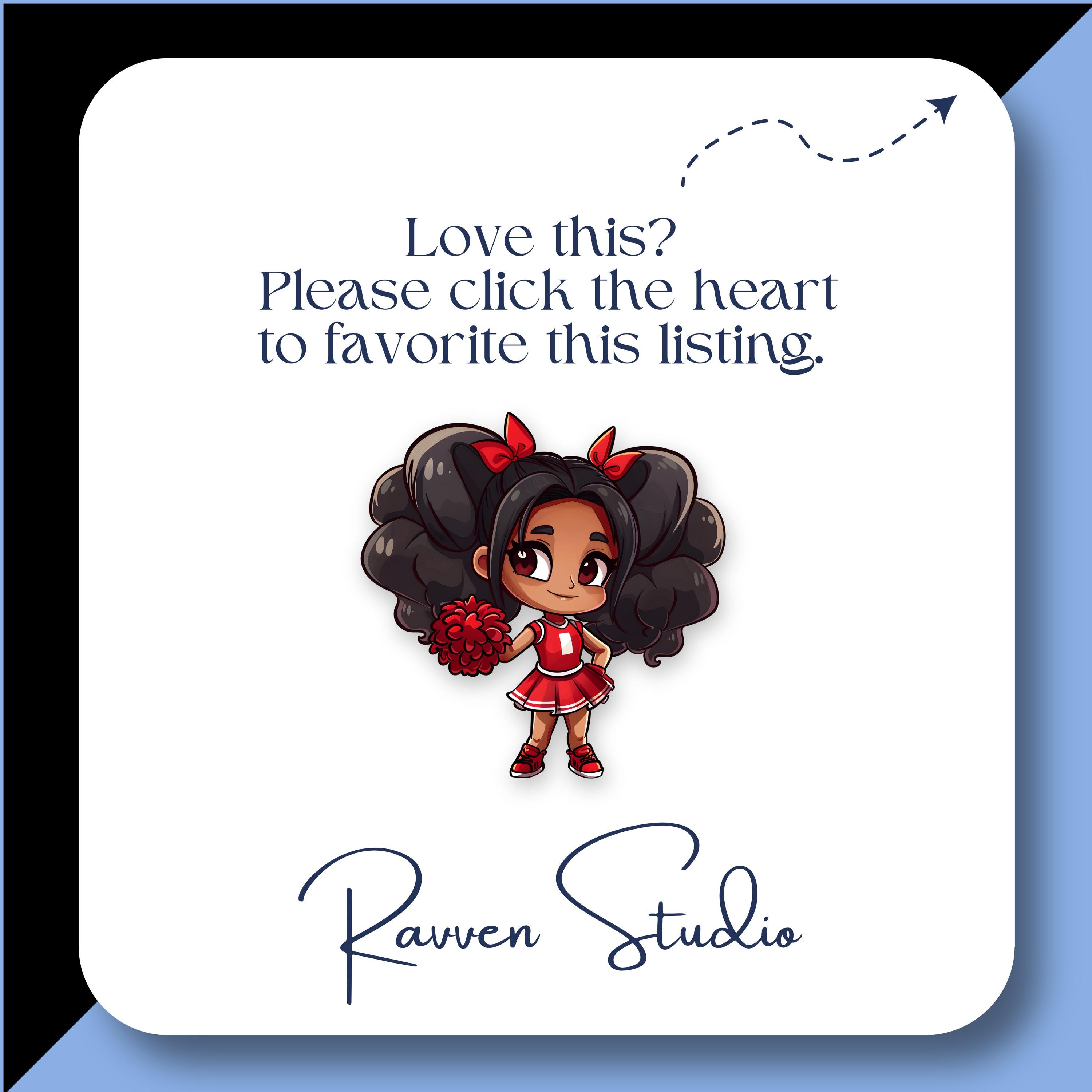 Chibi CHEERLEADER Clipart Set B PNG, Girl Cheer, Digital Download for ...