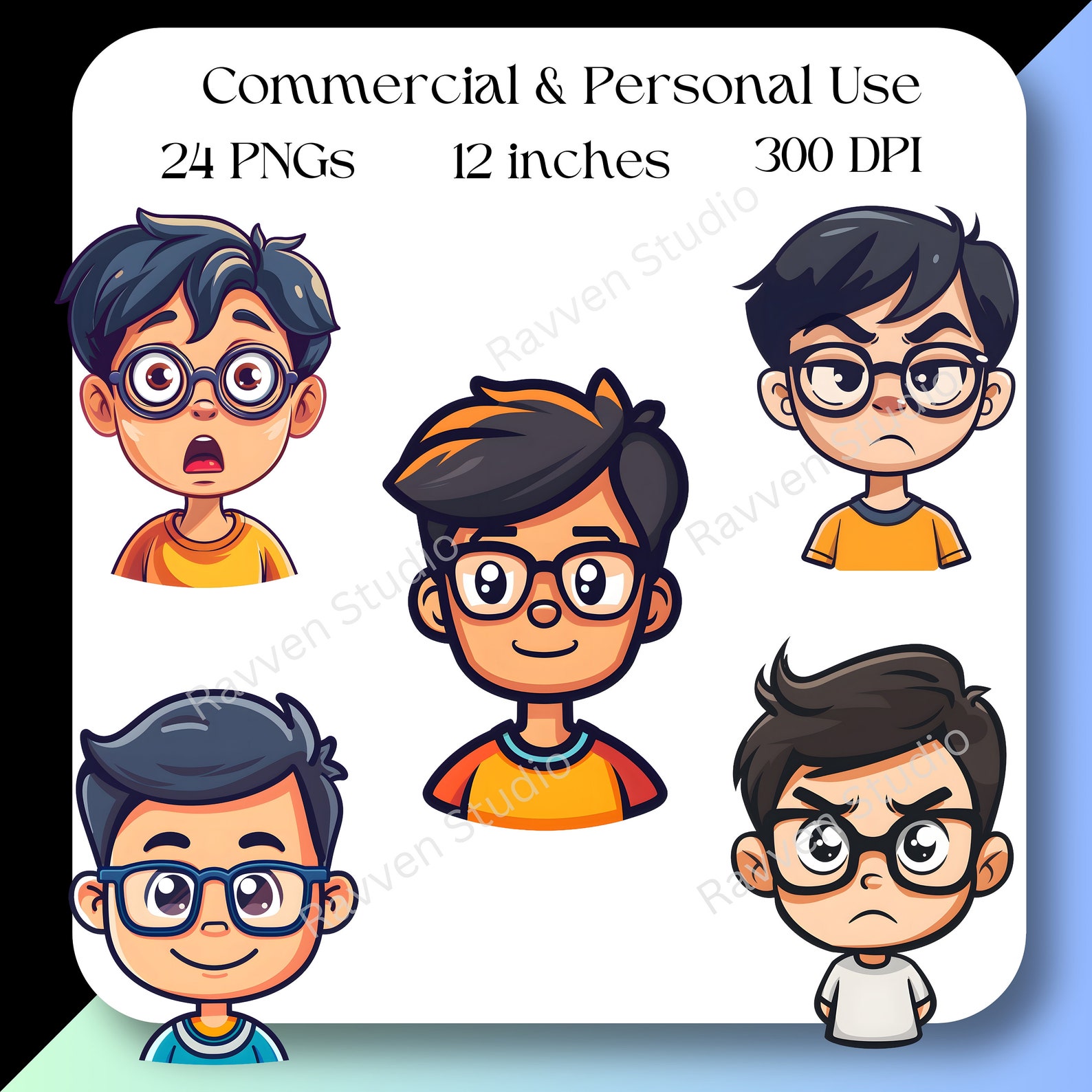 Facial Expression Boy Emotion Clipart, Educational, Homeschool School ...