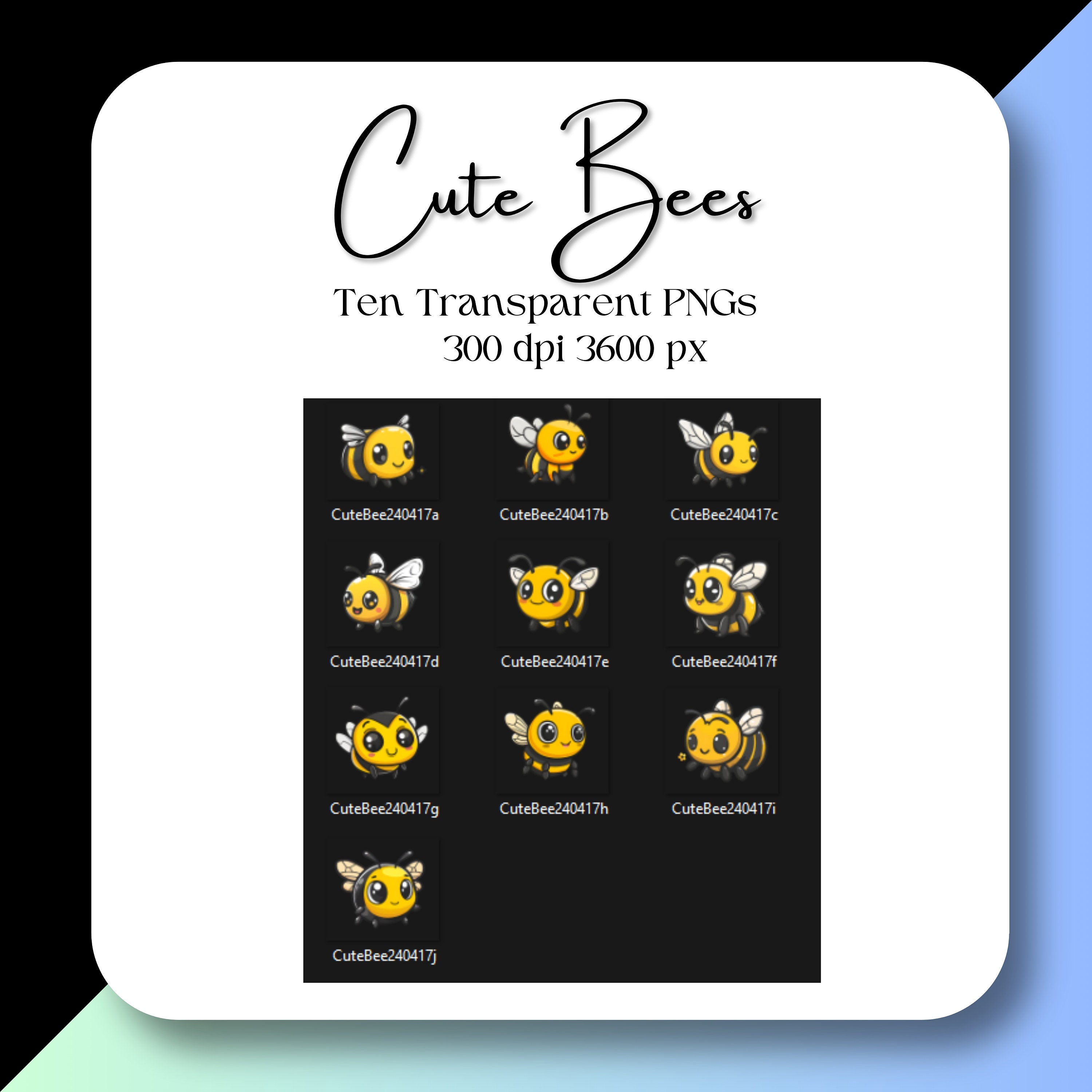 Cute Honey Bee Clipart, Garden Clip Art, Kawaii Spring PNG, Junk ...