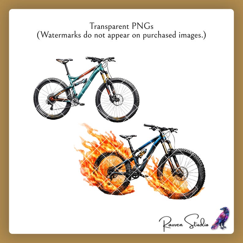 Mountain Bike Life Clipart Pack - Mtn Bike - Fire Bicycle - Girl - Boy ...