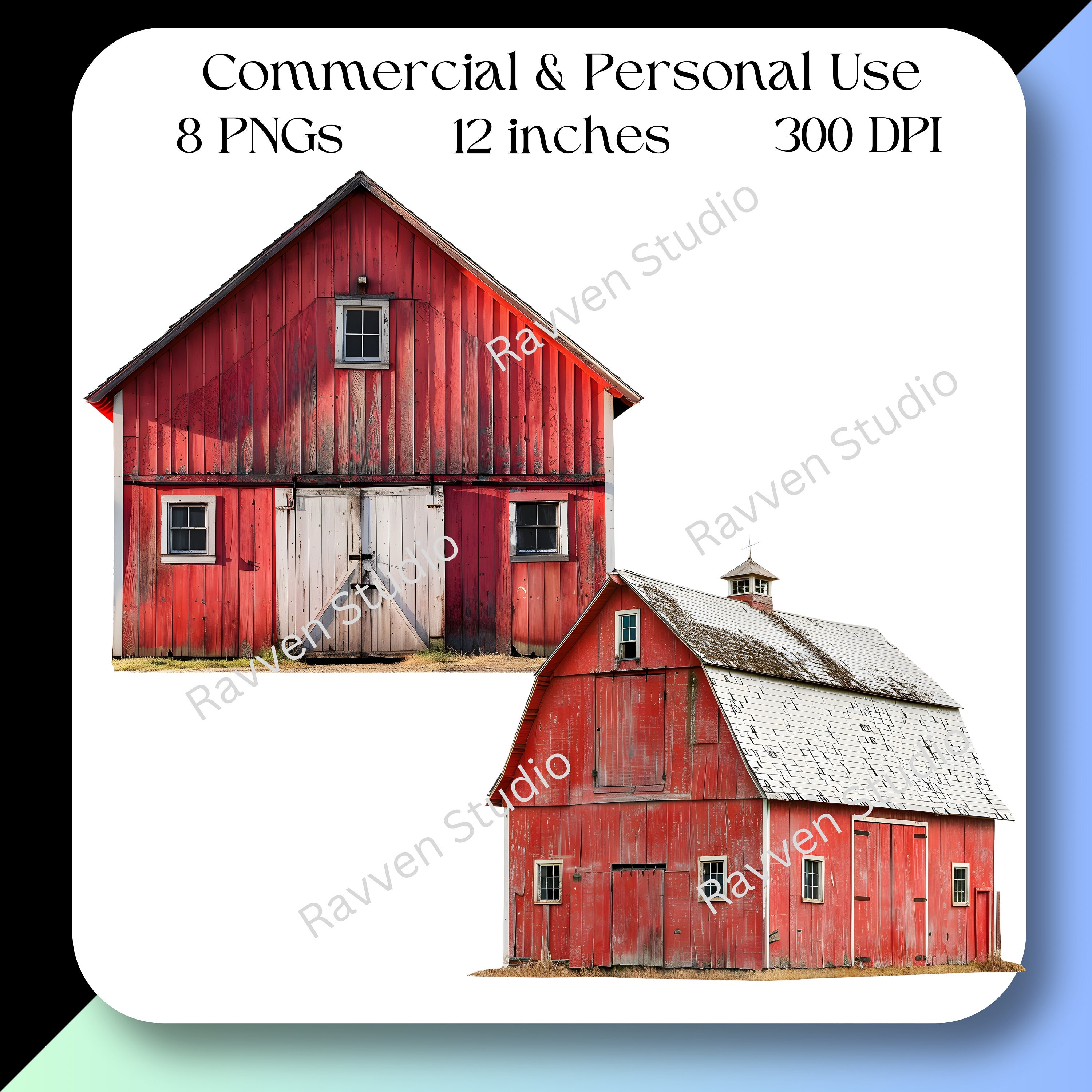 Little Red Barn Clipart, Farm Clipart, Red Barn PNG, Junk Journal, Farm House Barn Clip Art ...