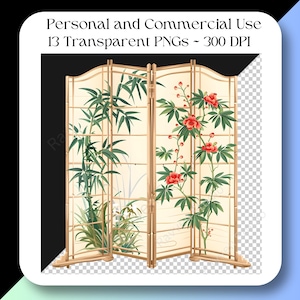 Japanese Screen Clipart Watercolor Asian Room Divider Japan Clip Art ...