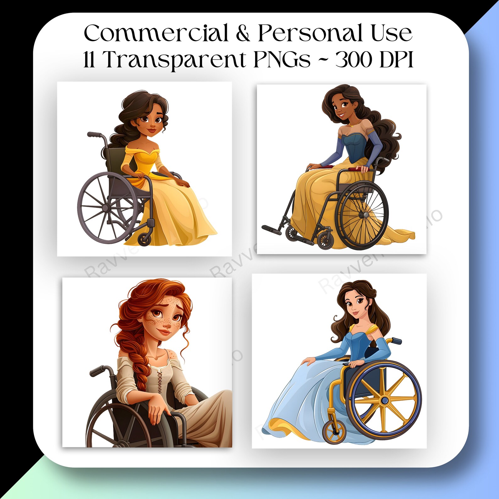 Wheelchair Princess Cartoon Clipart Special Needs Girl Clip Art POC ...
