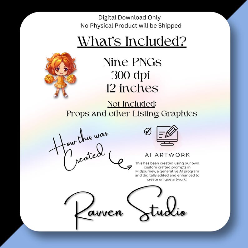 Chibi CHEERLEADER Clipart Set E PNG, Girl Cheer, Crafting Digital ...