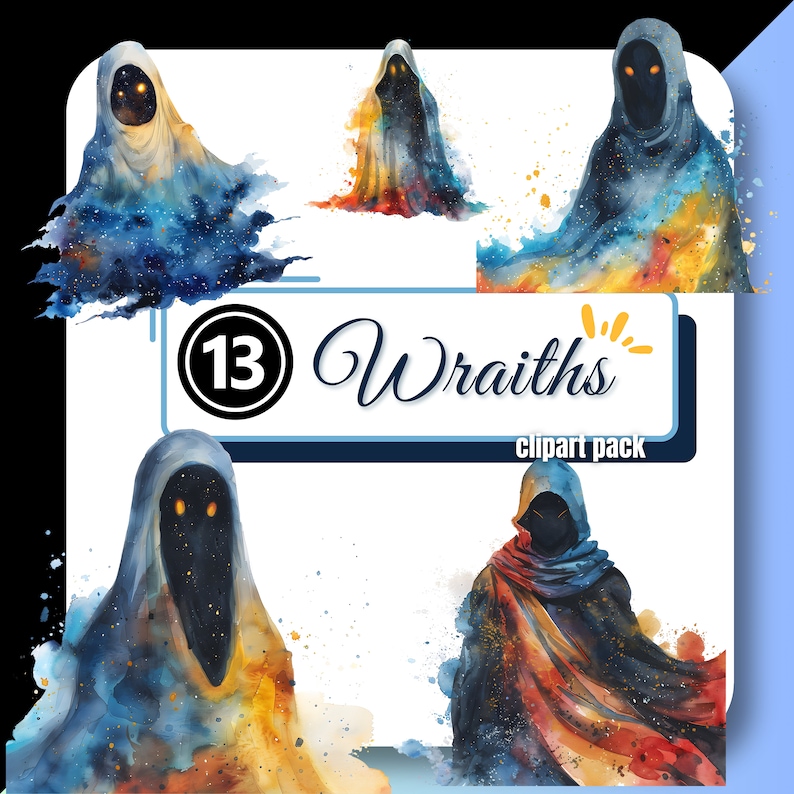 Phantom Wraith Clipart, Space Ghost Clip Art, Horror PNG, Instant Download Commercial Use ...
