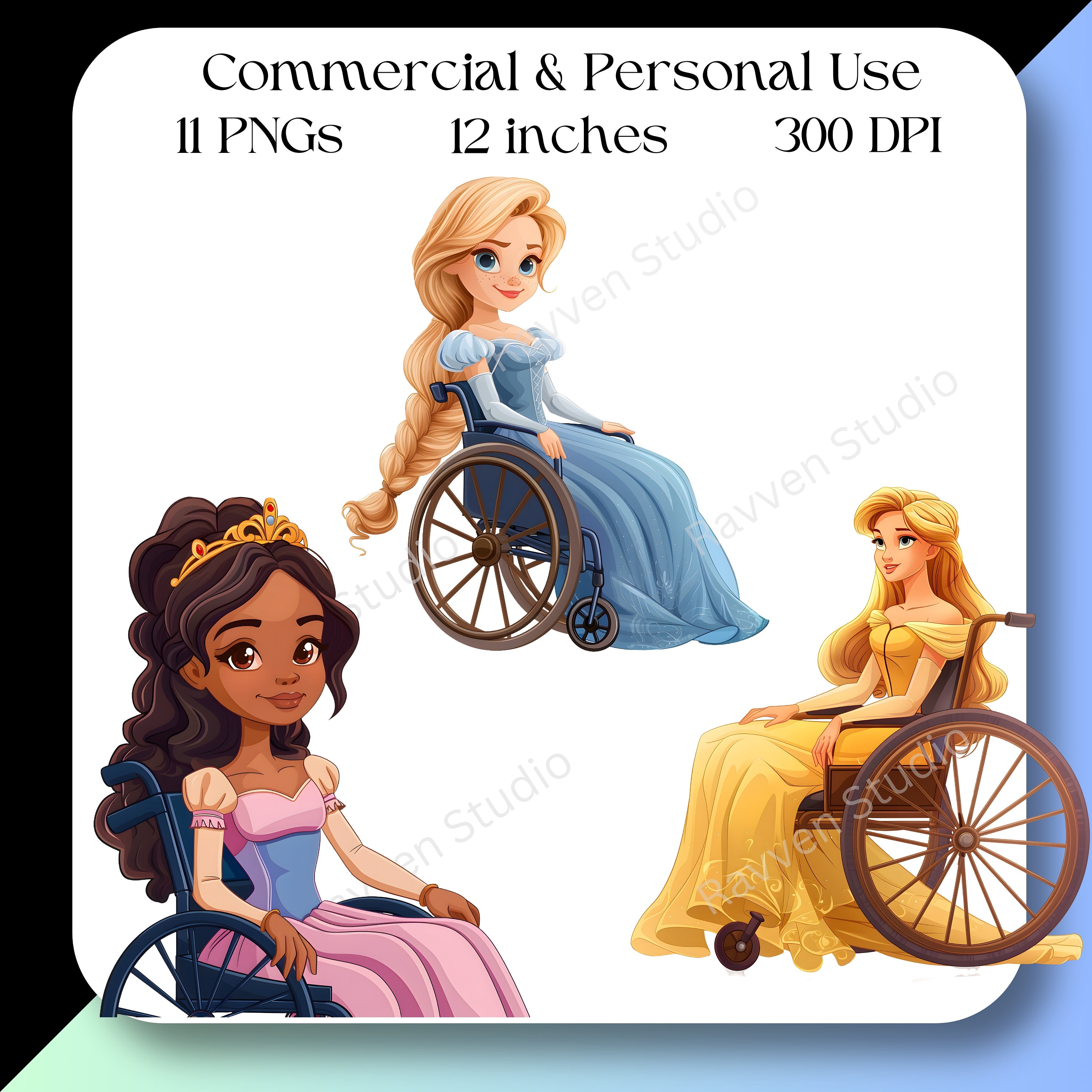 Wheelchair Princess Cartoon Clipart Special Needs Girl Clip Art POC ...