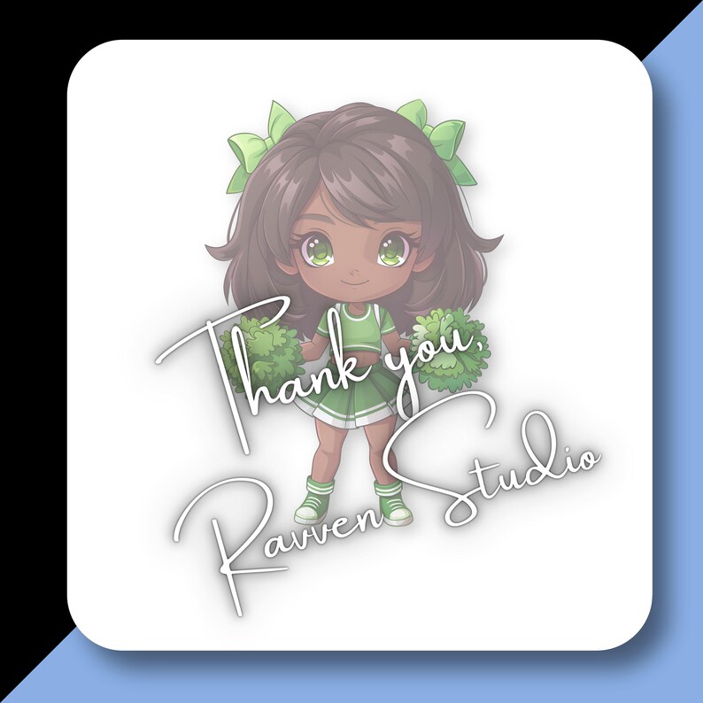 Chibi CHEERLEADER Clipart Set C PNG, Girl Cheer, Digital Download for ...