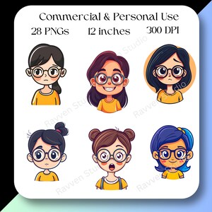 Facial Expression Girl Emotion Clipart, Educational, Homeschool School ...