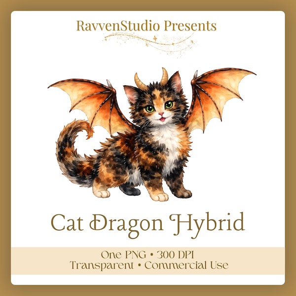 Fantasy Cat Clipart - Etsy
