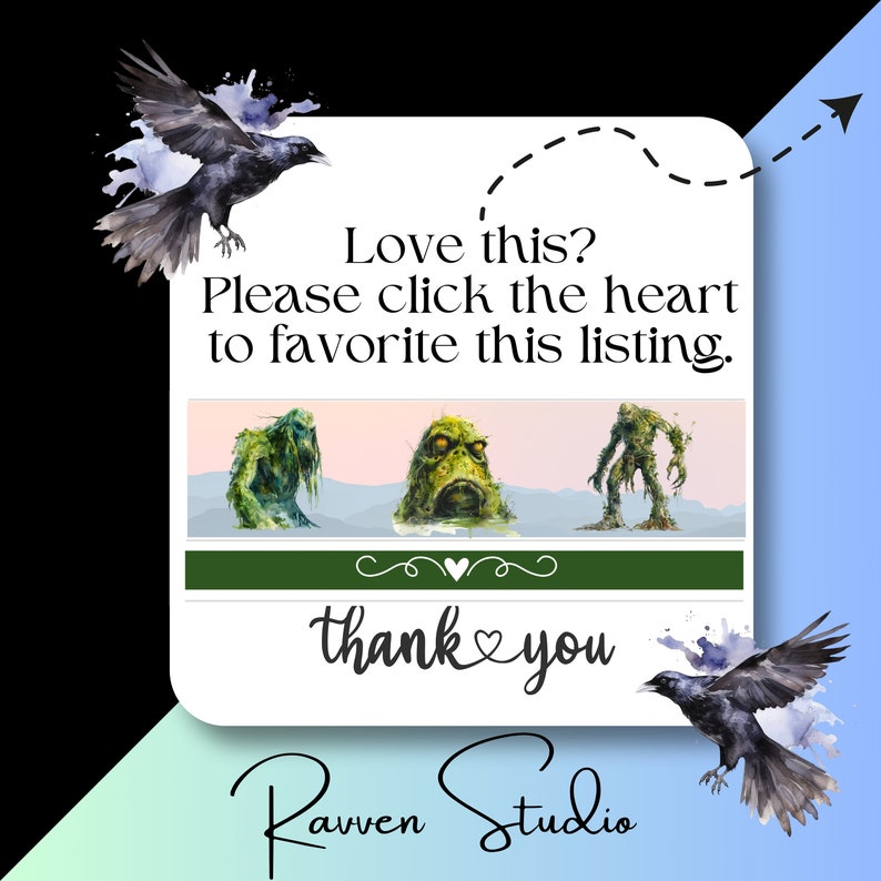 Swamp Monster Clipart, Horror Clip Art, Green Creature PNG, Digital ...