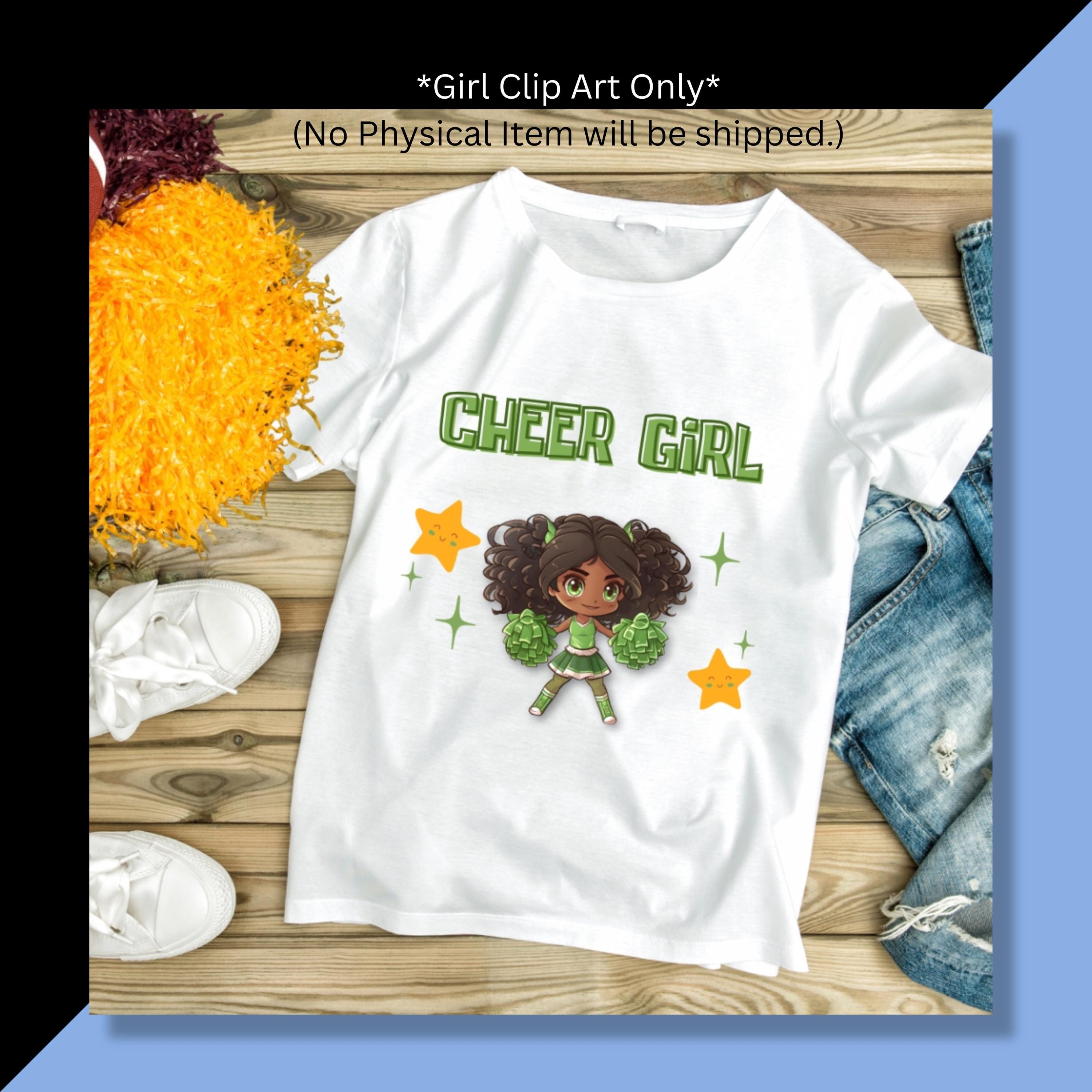 Chibi CHEERLEADER Clipart Set C PNG, Girl Cheer, Digital Download for ...