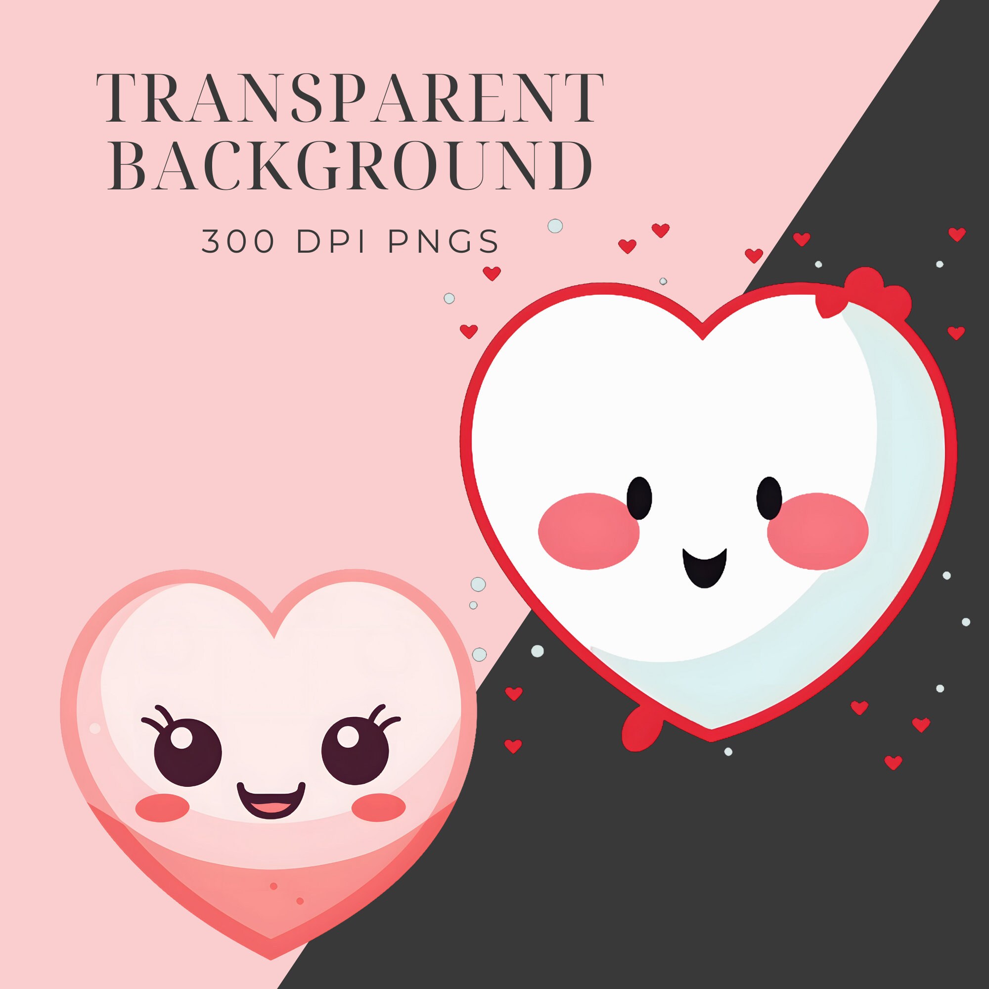Happy Hearts Clipart | Instant Download | Heart Clip Art | Valentines ...