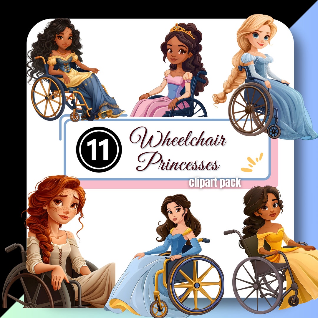 Wheelchair Princess Cartoon Clipart Special Needs Girl Clip Art POC ...