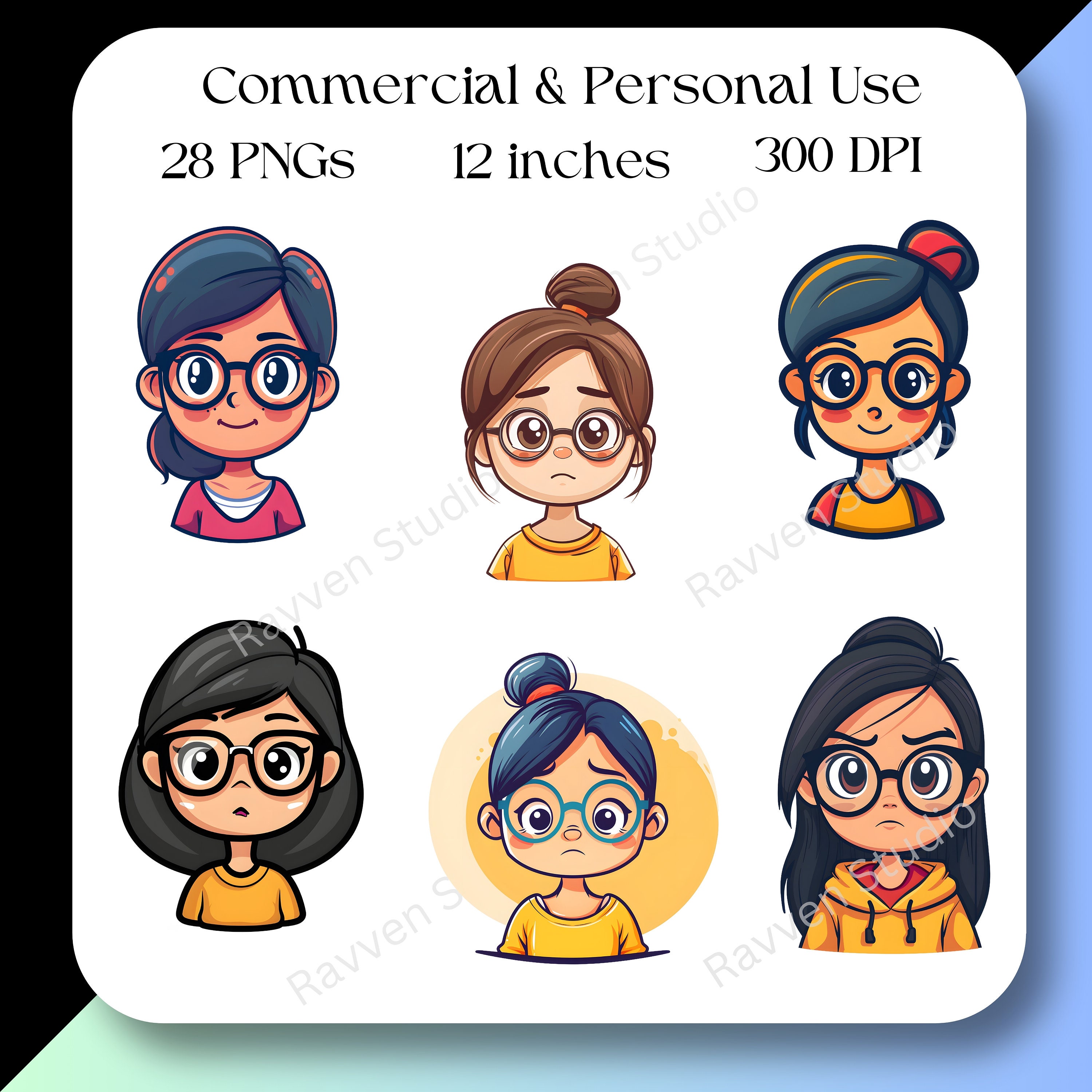 Facial Expression Girl Emotion Clipart, Educational, Homeschool School ...
