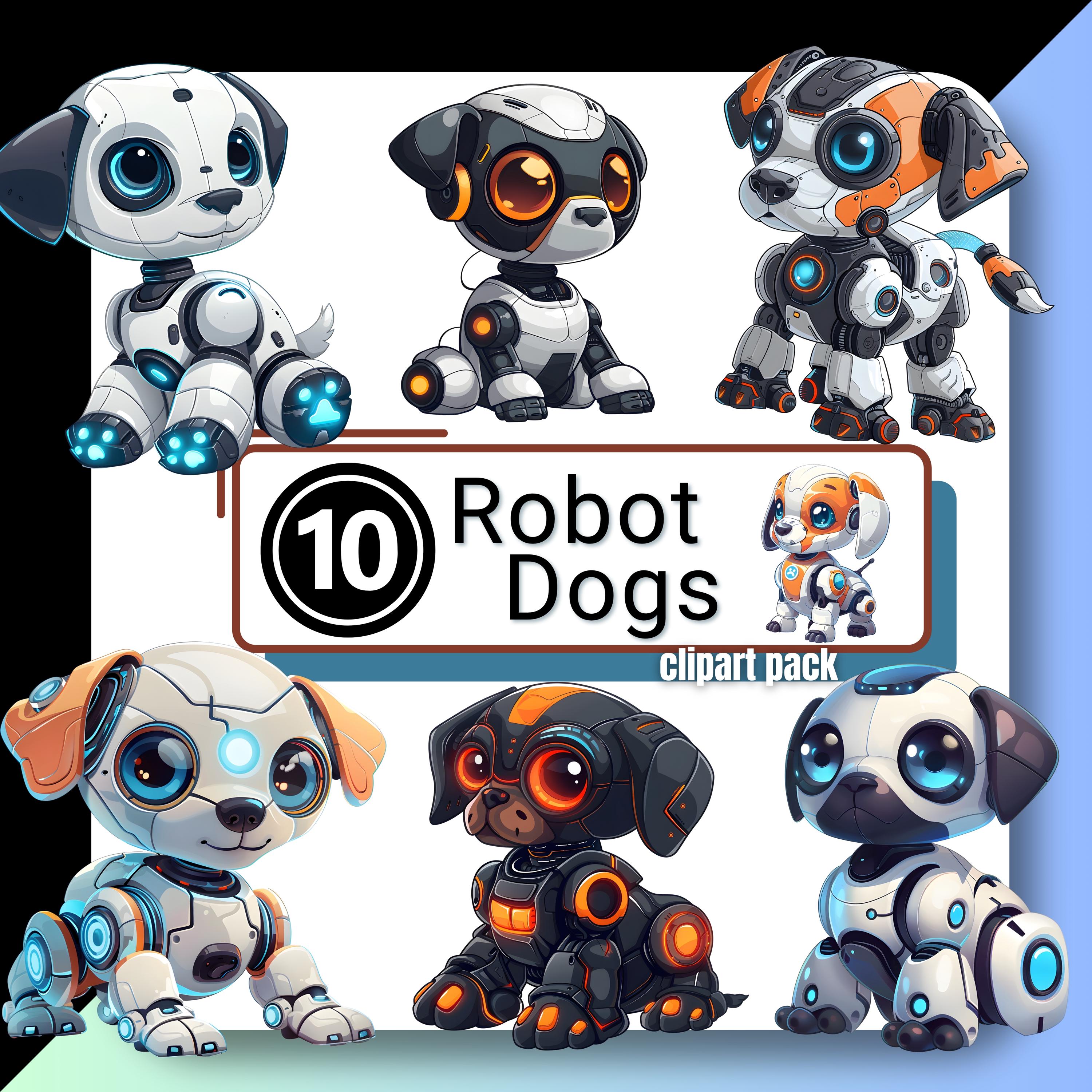 Robot Dog Clipart Cute Quirky Funny Puppy Dog Toy Robots Terrier ...