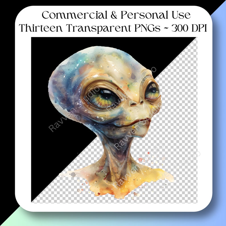 ALIEN Faces Clipart, Space Alien Clip Art Sublimation, Horror PNG ...