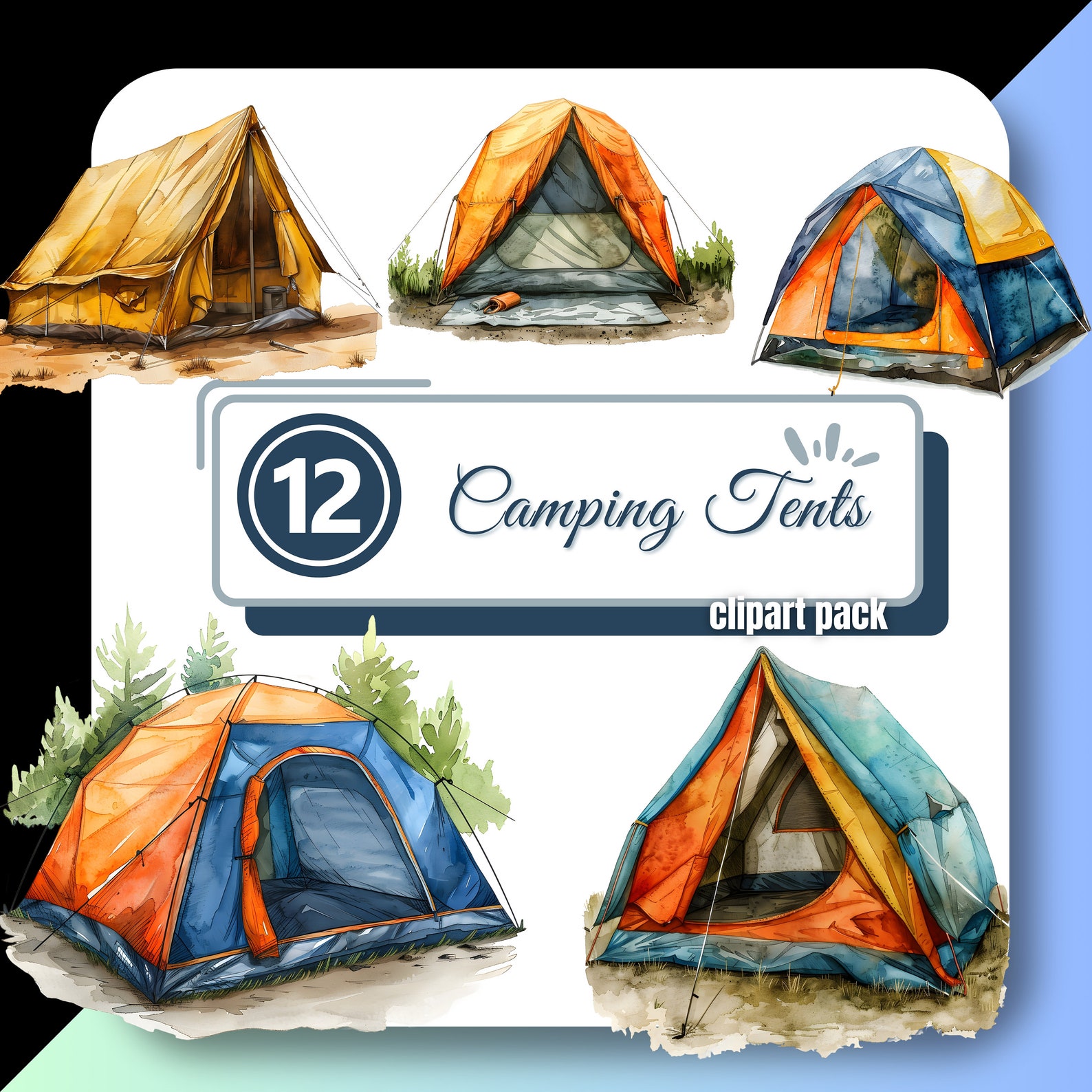 Tent Camping Clipart, Outdoor Adventure Png, Campground Clip Art ...