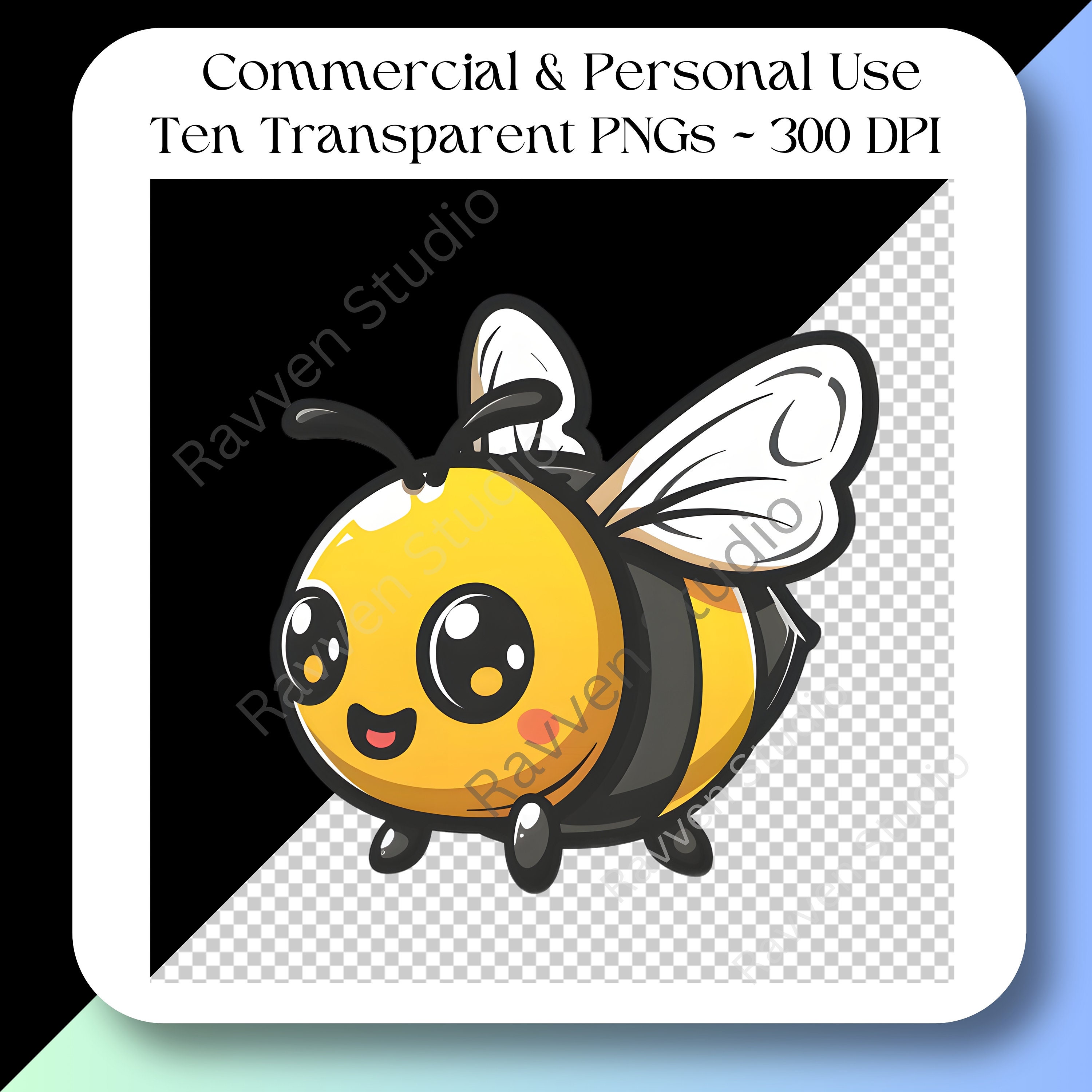 Cute Honey Bee Clipart, Garden Clip Art, Kawaii Spring PNG, Junk ...
