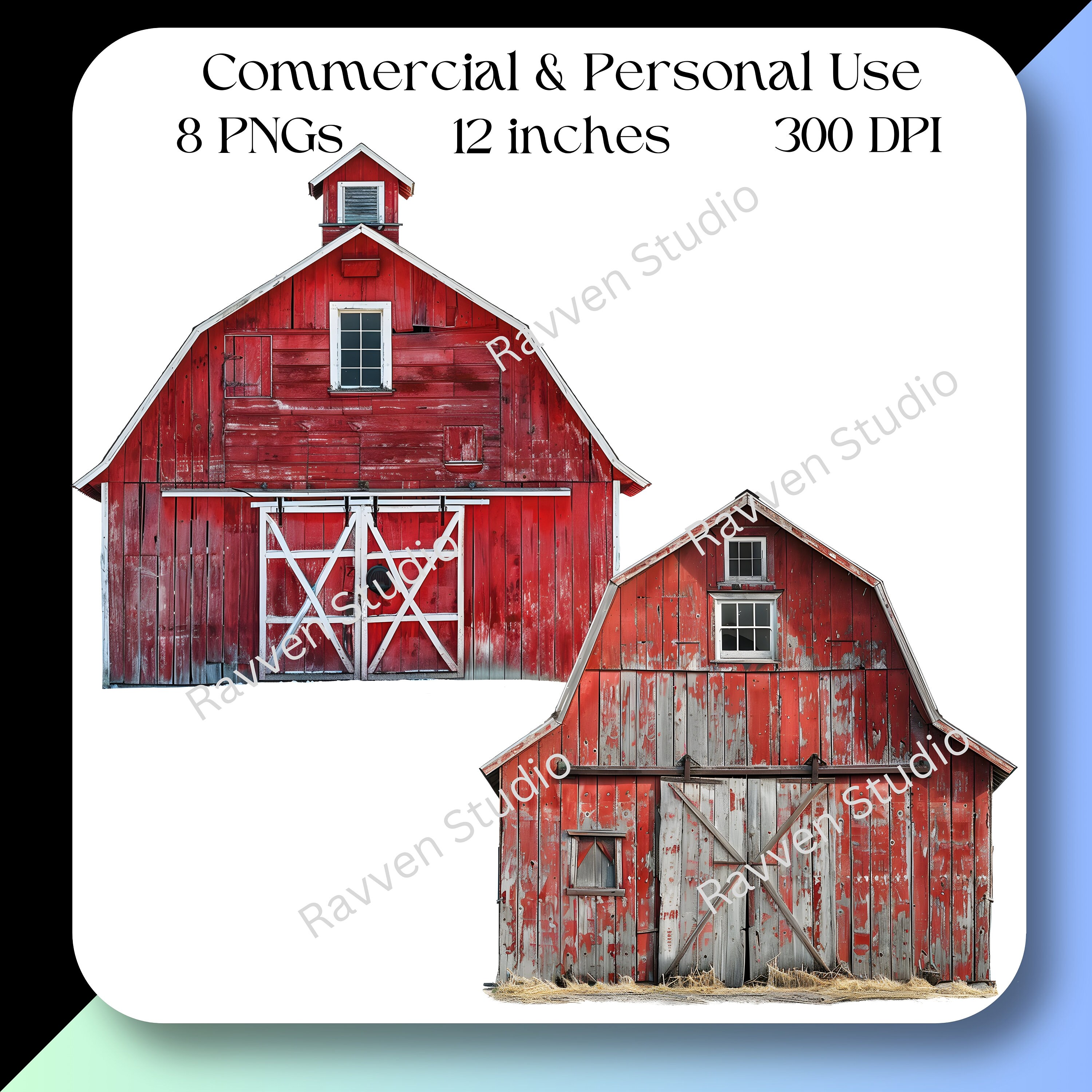 Little Red Barn Clipart, Farm Clipart, Red Barn PNG, Junk Journal, Farm ...