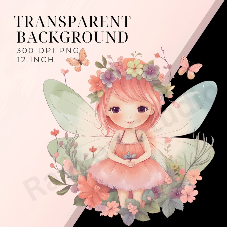 Pretty Fairy Clip Art | Fairy Png | Garden Fairy Clipart | Digital ...