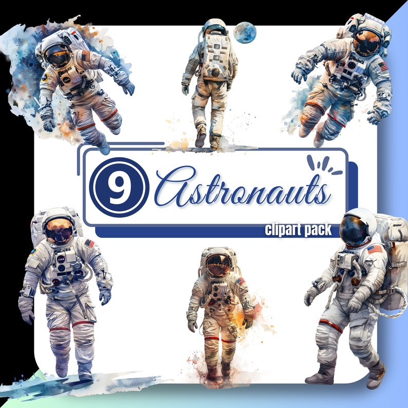 Astronaut Clipart, Space Clip Art, Science PNG, Outer Space Clipart ...