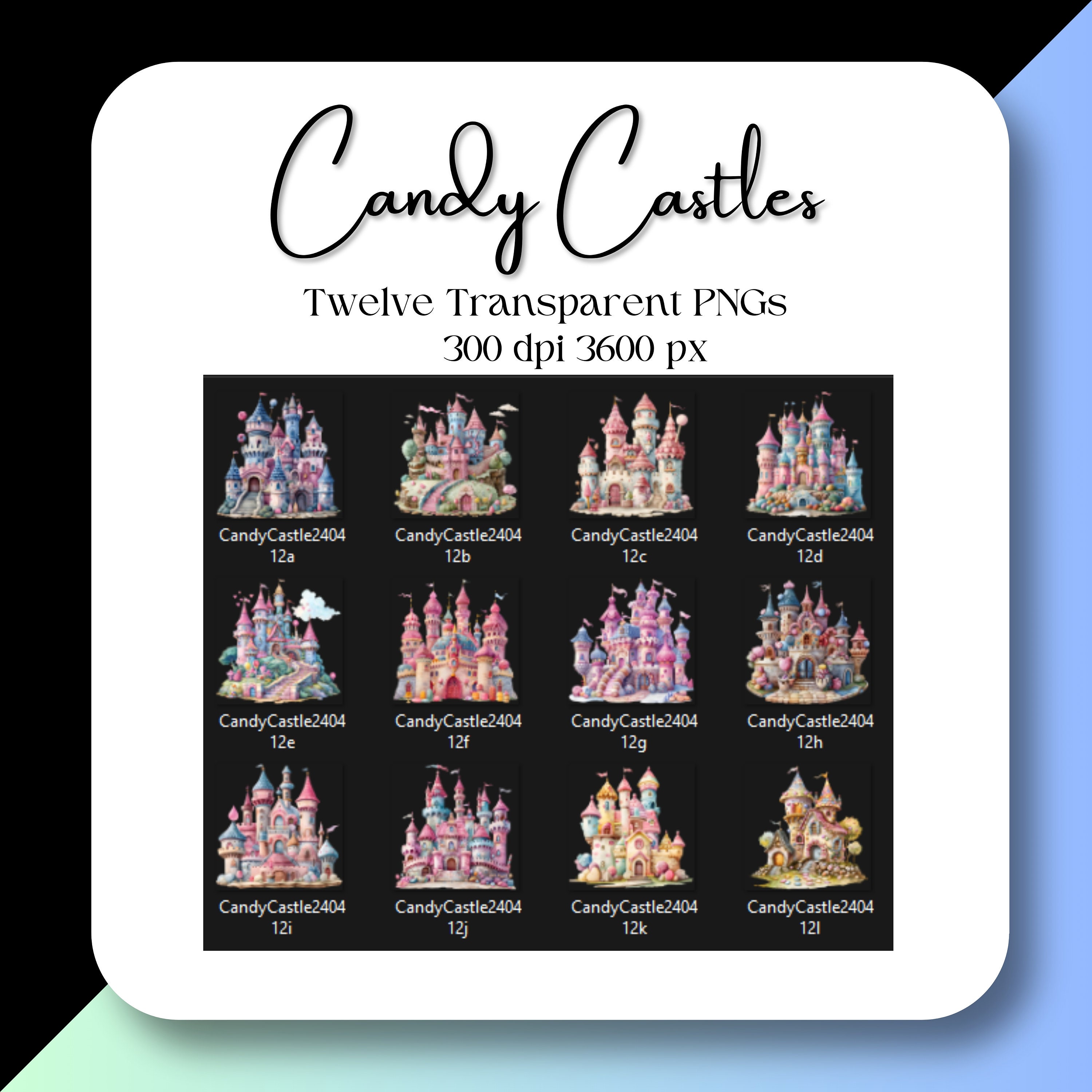 Candyland Castle Clipart, Fantasy Candy Castle Clip Art Princess Castle ...