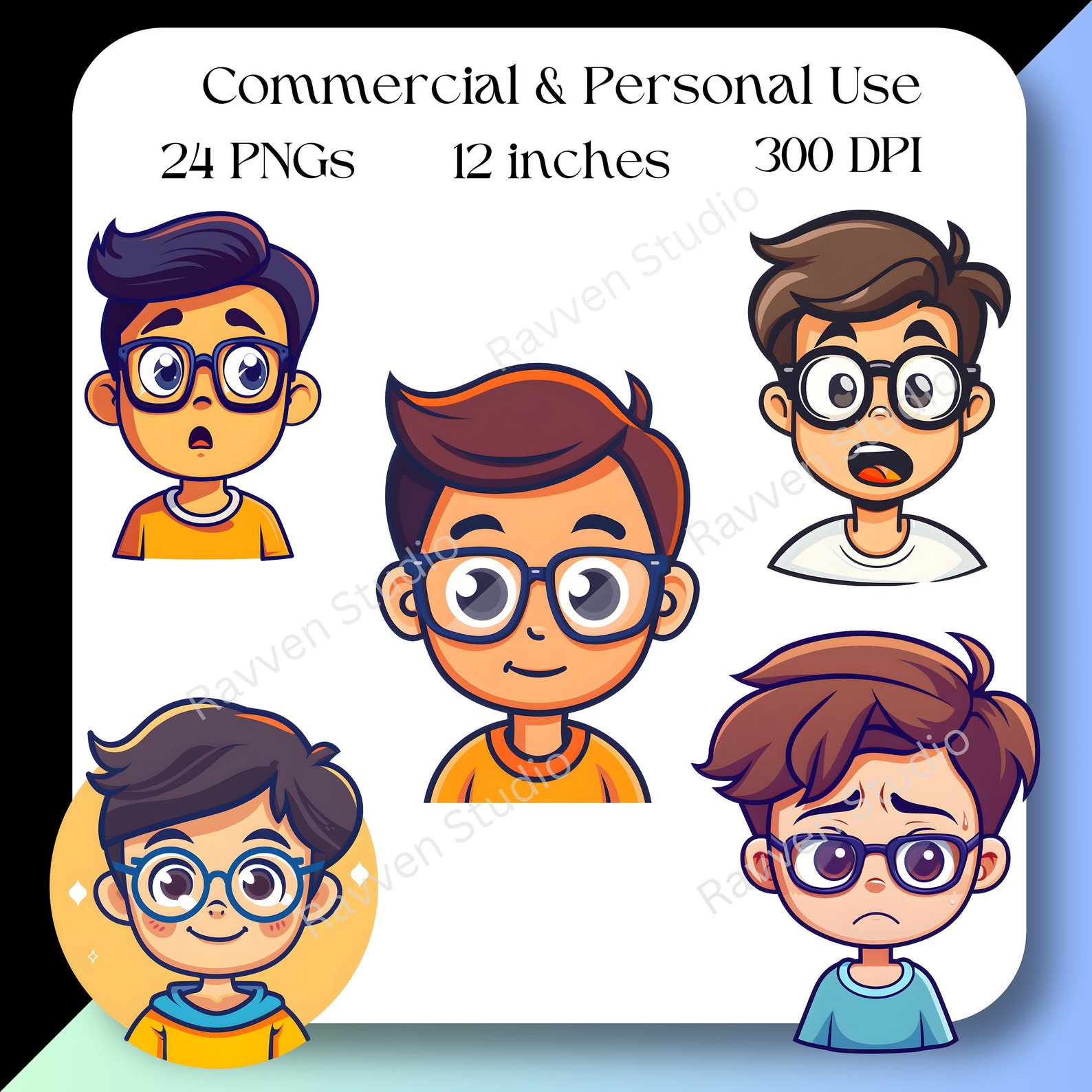 Facial Expression Boy Emotion Clipart, Educational, Homeschool School ...