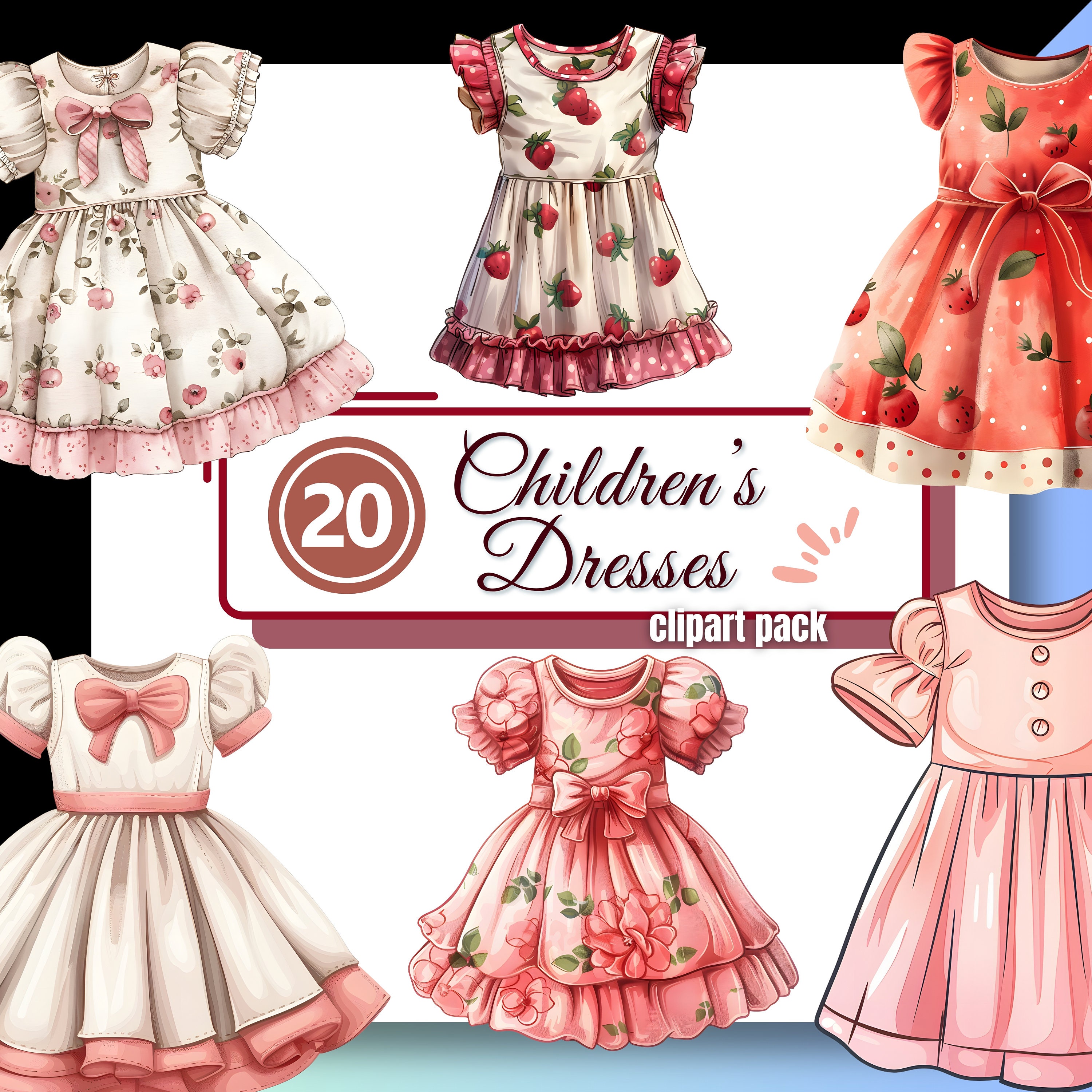 Baby Girl Clothes Clipart, Paper Doll Dress Clip Art Pink Bows Baby ...