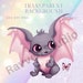 Little Pink Monsters Clipart Set Cute Fairy Bat Valentine Monsters ...