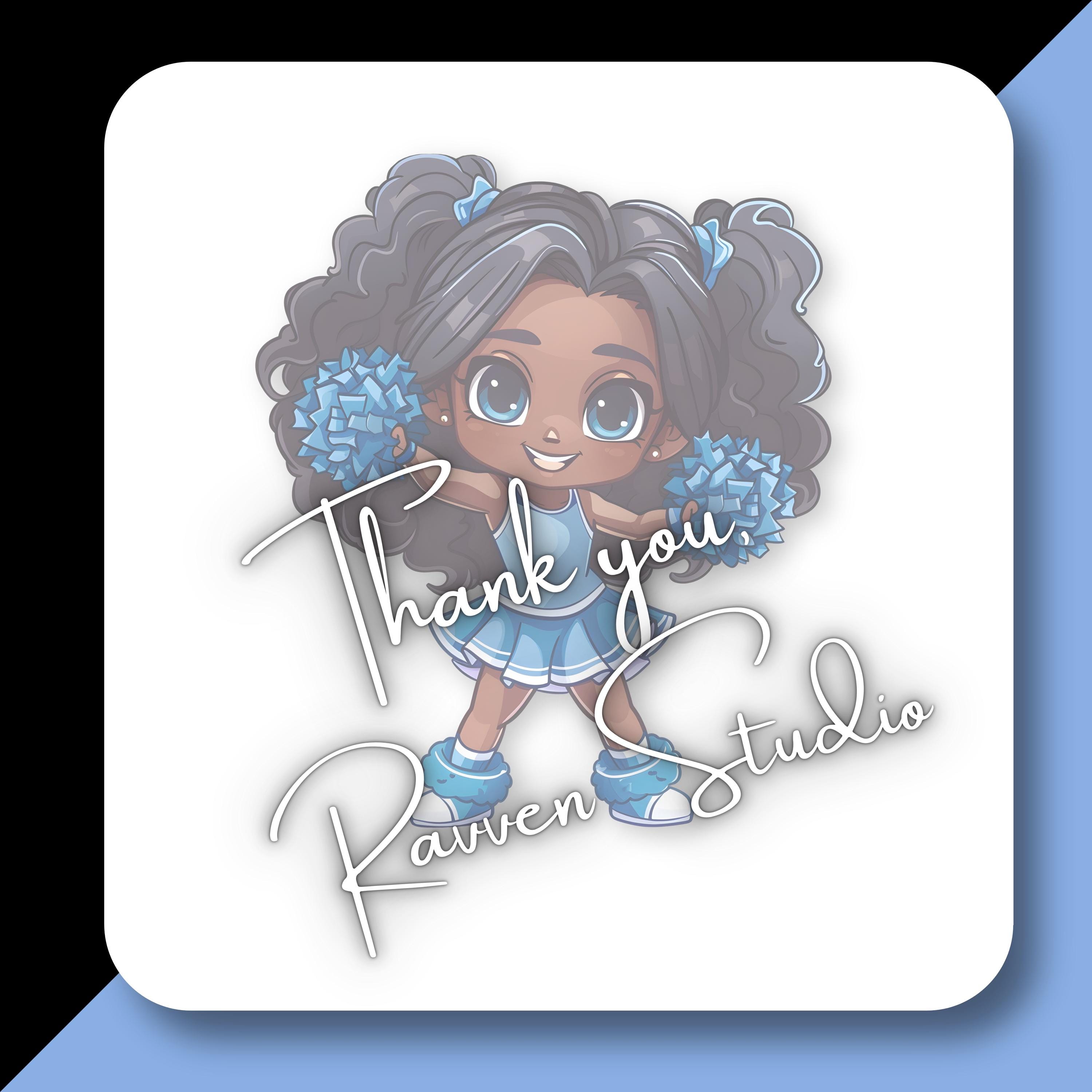 Chibi CHEERLEADER Clipart Set D PNG, Girl Cheer, Digital Download for ...