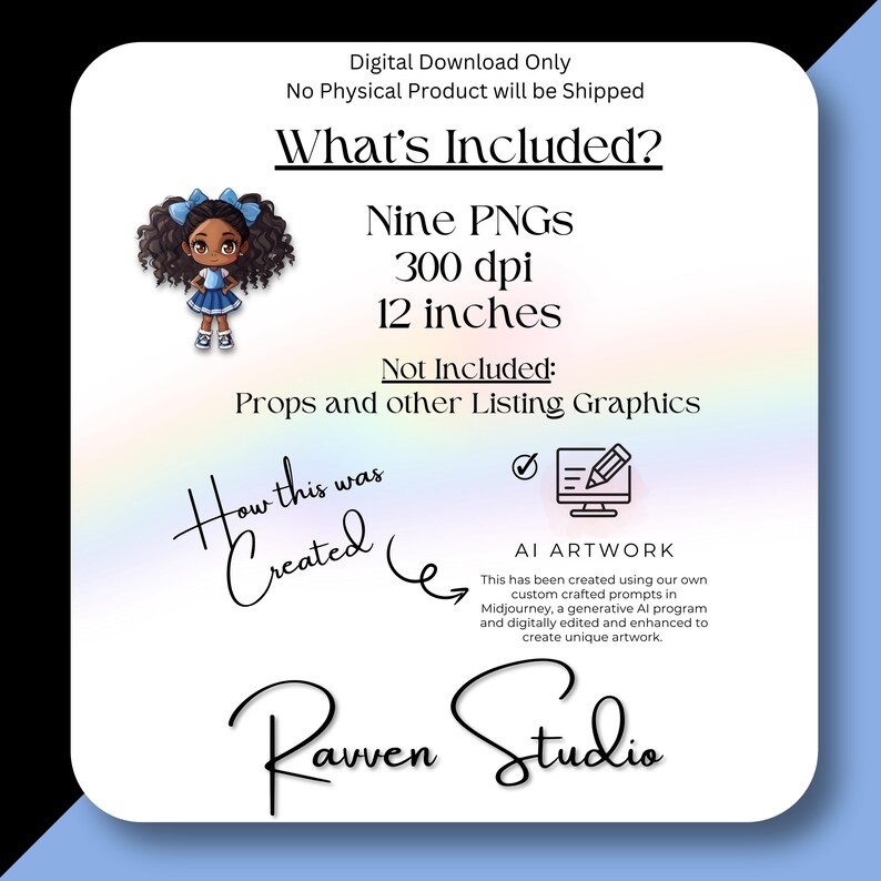 Chibi CHEERLEADER Clipart Set A PNG, Black Girl Cheer, Digital Download ...