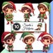 Santa's Helper ELF Clipart Clip Art Holiday Manga Christmas Party ...