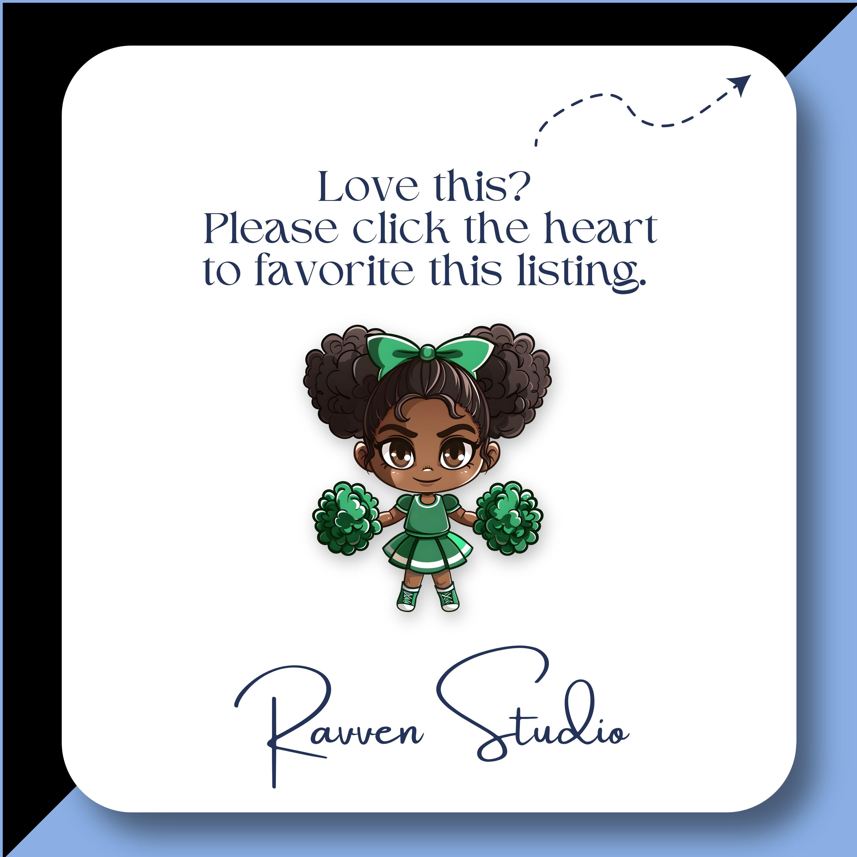 Chibi CHEERLEADER Clipart Set C PNG, Girl Cheer, Digital Download for ...