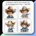Little Cowboy Blue Watercolor Clipart, Boy Clip Art, Western Png ...