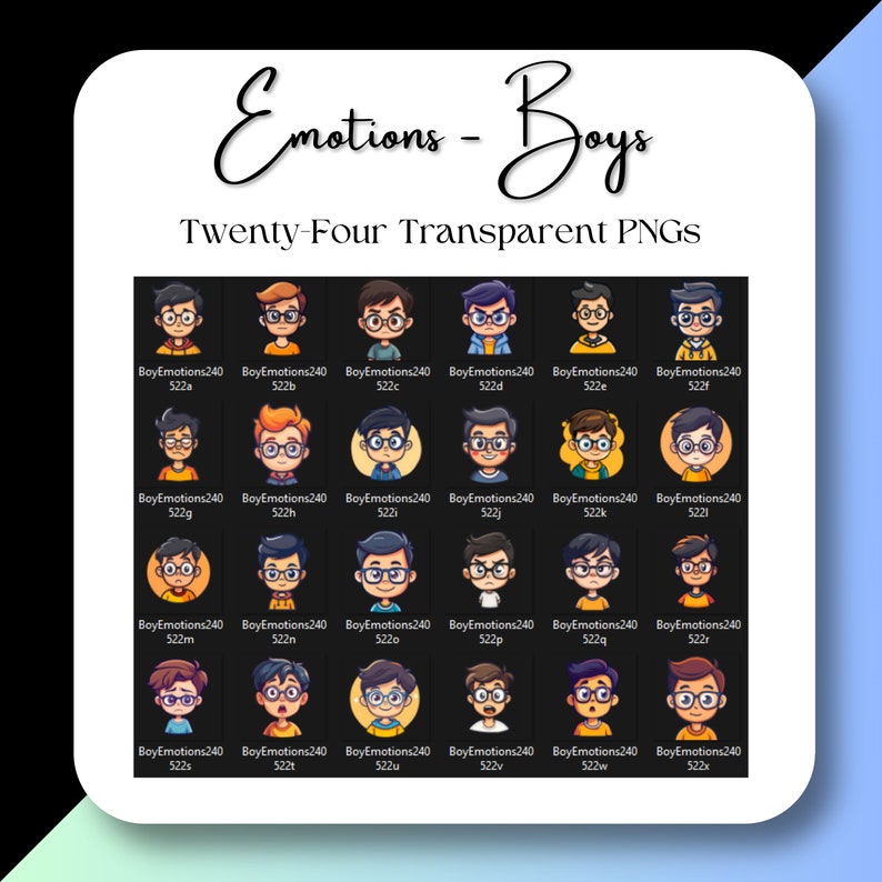 Facial Expression Boy Emotion Clipart, Educational, Homeschool School ...