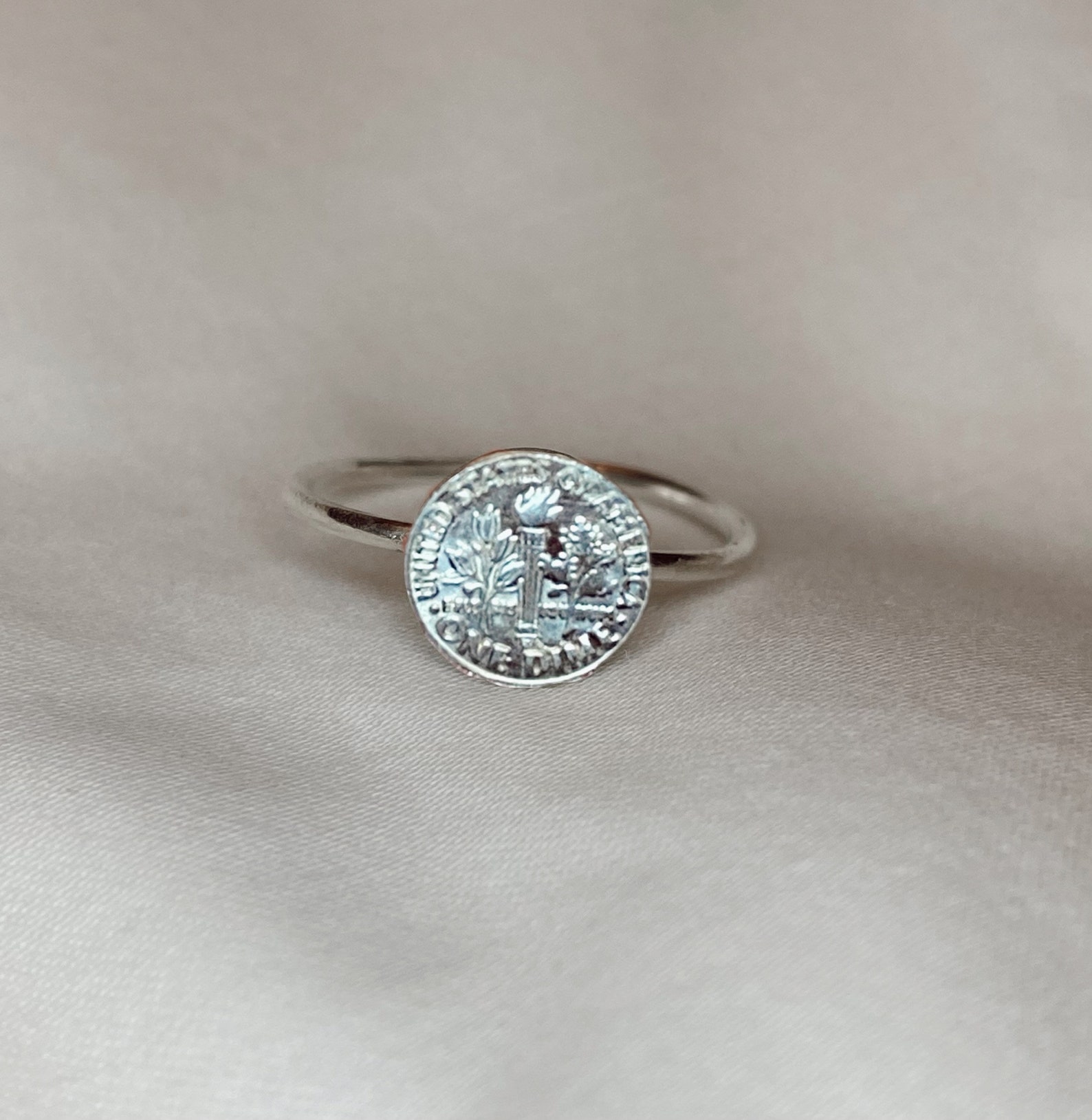 Mini Dime Ring - Etsy
