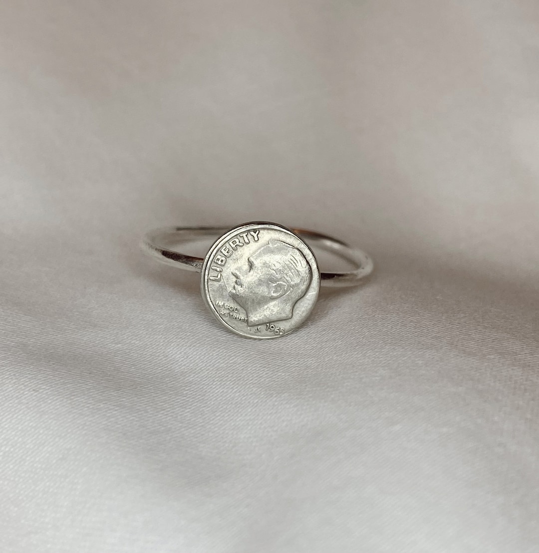 Mini Dime Ring - Etsy