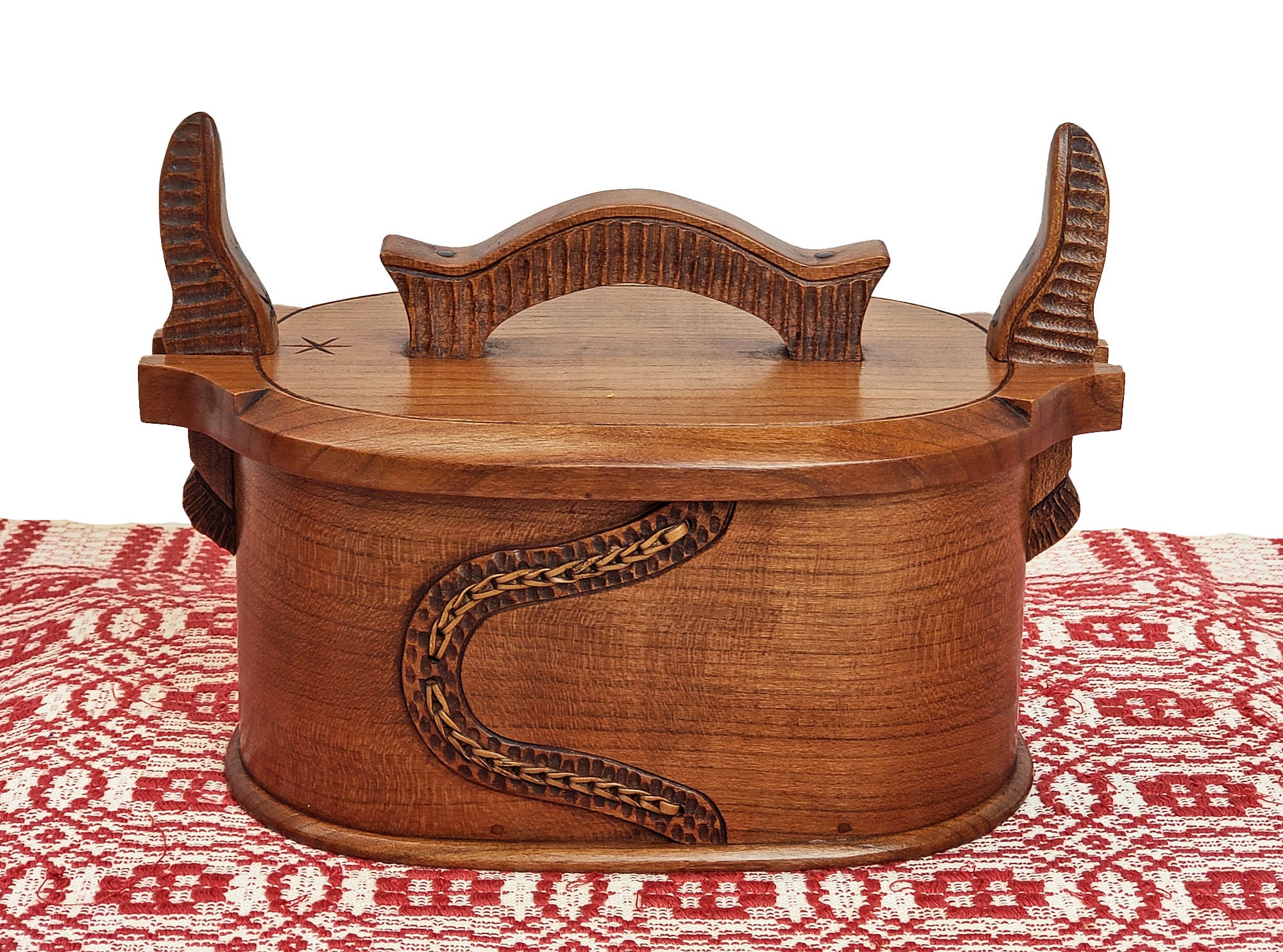 Ammonia Fumed Norwegian Style Cherry Wood Box Arttb-e156 - Etsy