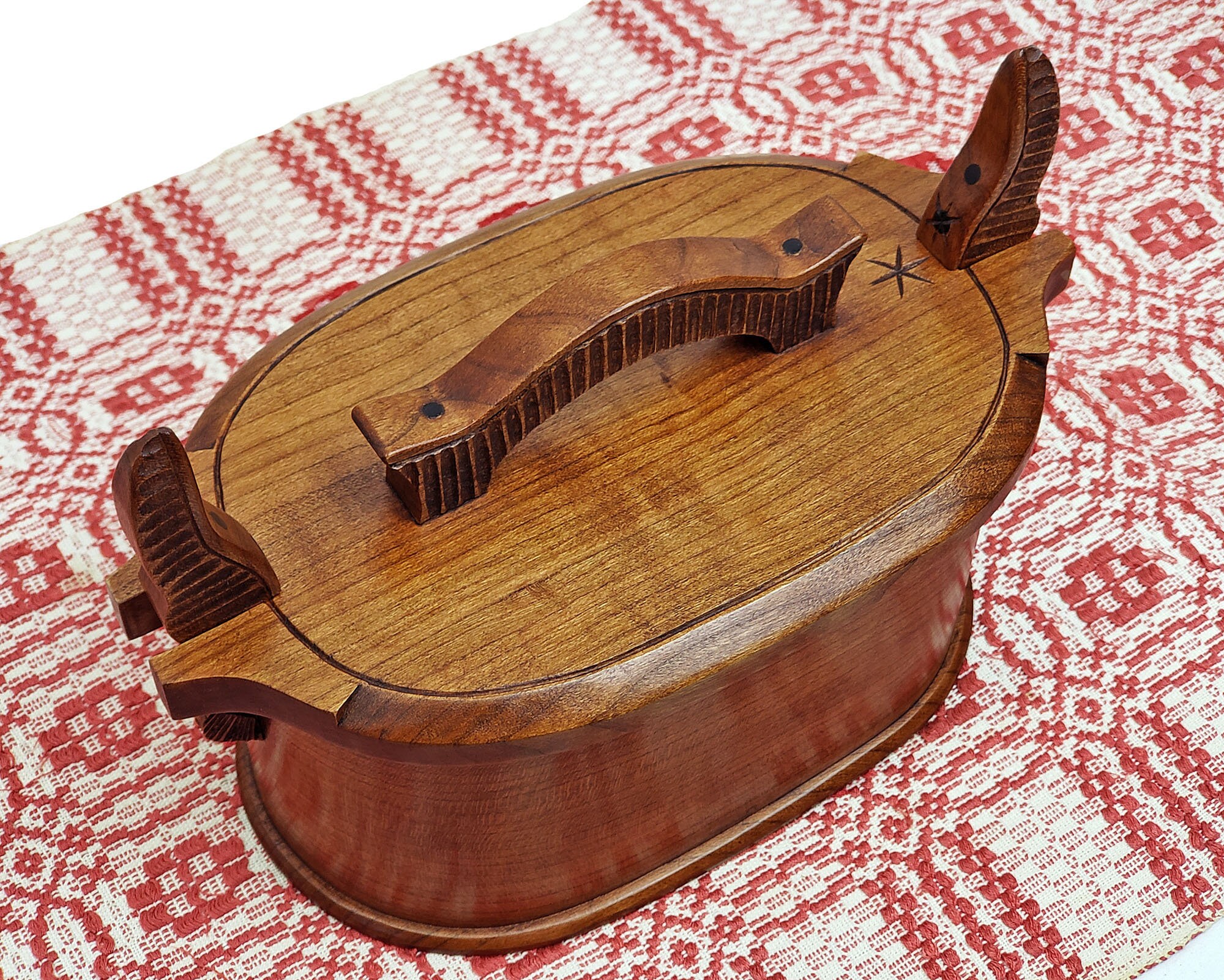 Ammonia Fumed Norwegian Style Cherry Wood Box Arttb-e156 - Etsy