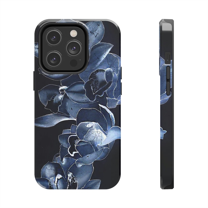 Black Orchid Art Phone Case Tough Phone Case Dark Floral Art iPhone ...