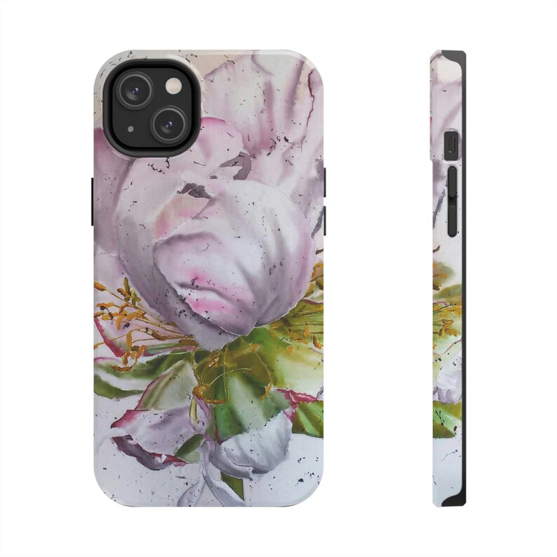 White Peony Art Print Phone Case Tough Phone Case Floral - Etsy
