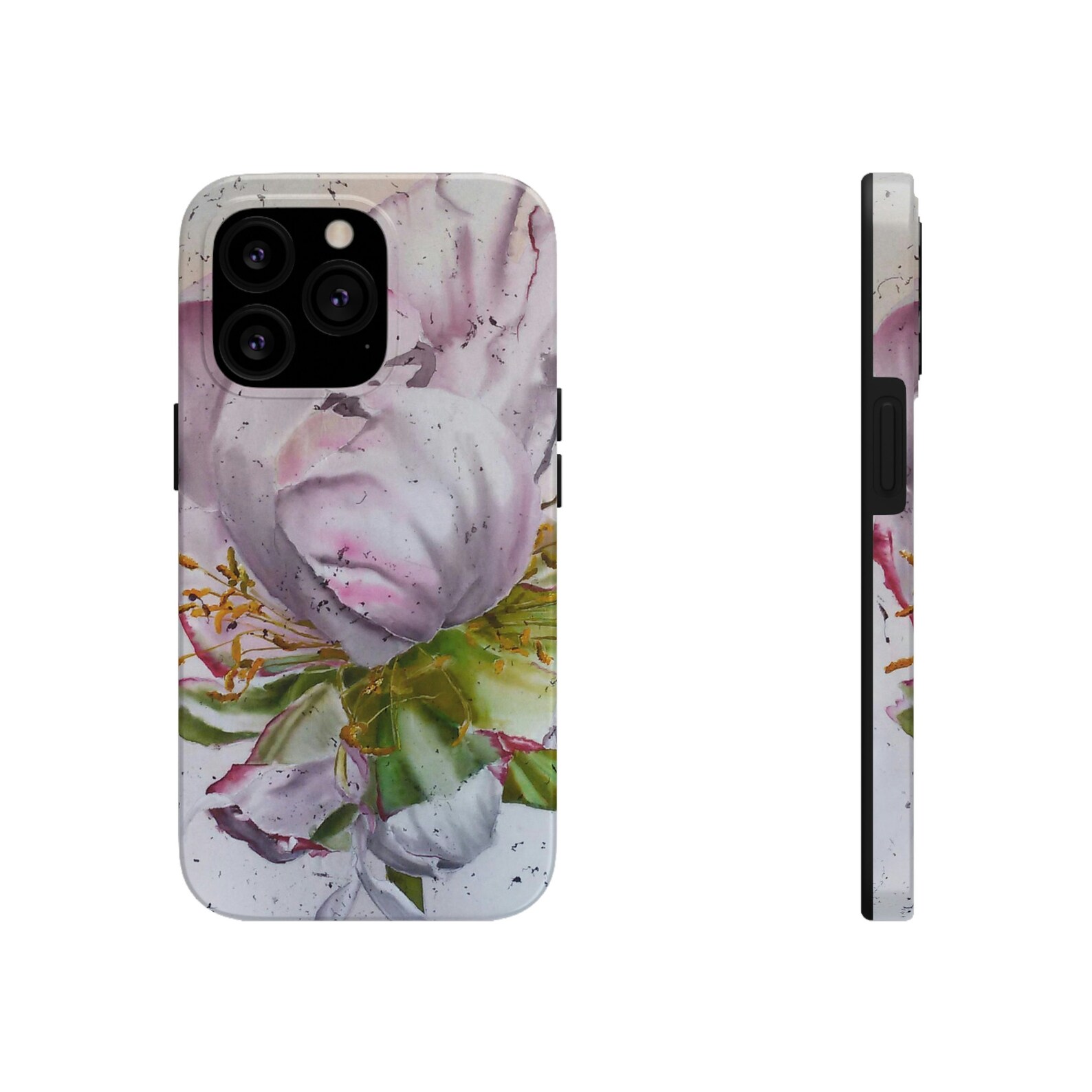White Peony Art Print Phone Case Tough Phone Case Floral - Etsy