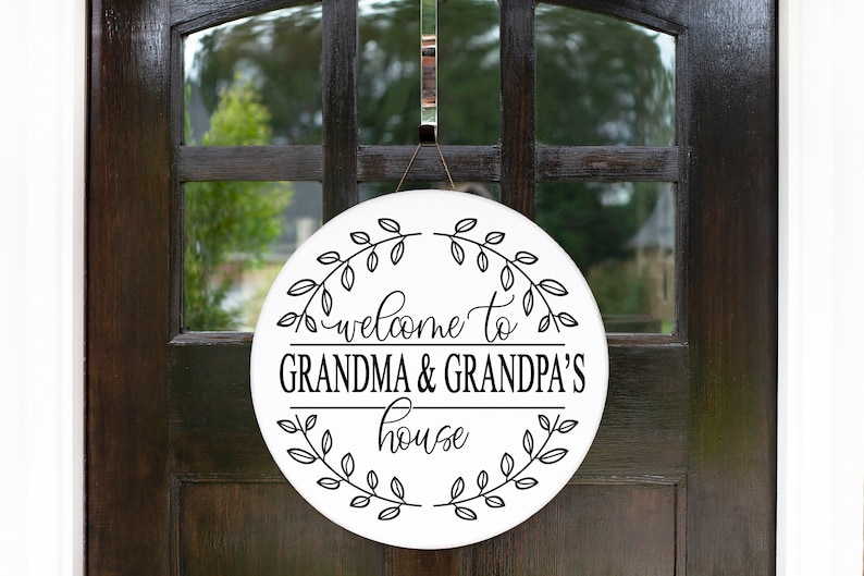 Personalized Door Sign| Custom Door Hanger| Gift for Grandparents ...