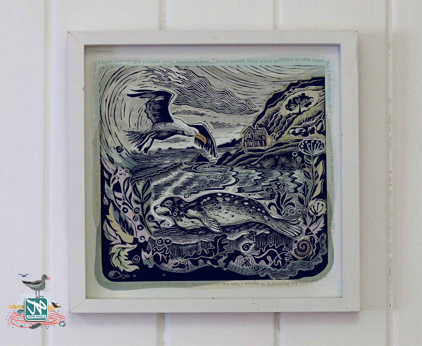 Seal Lino Print: Coastal Wildlife Art, Signed Linocut - Etsy UK