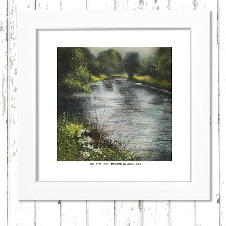 The River Nene, Titchmarsh. Signed Print - Etsy UK