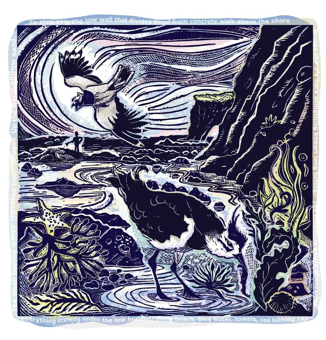 Lapwing Lino Print: Coastal Wildlife Art, Phillip Larkin Poem, Signed ...
